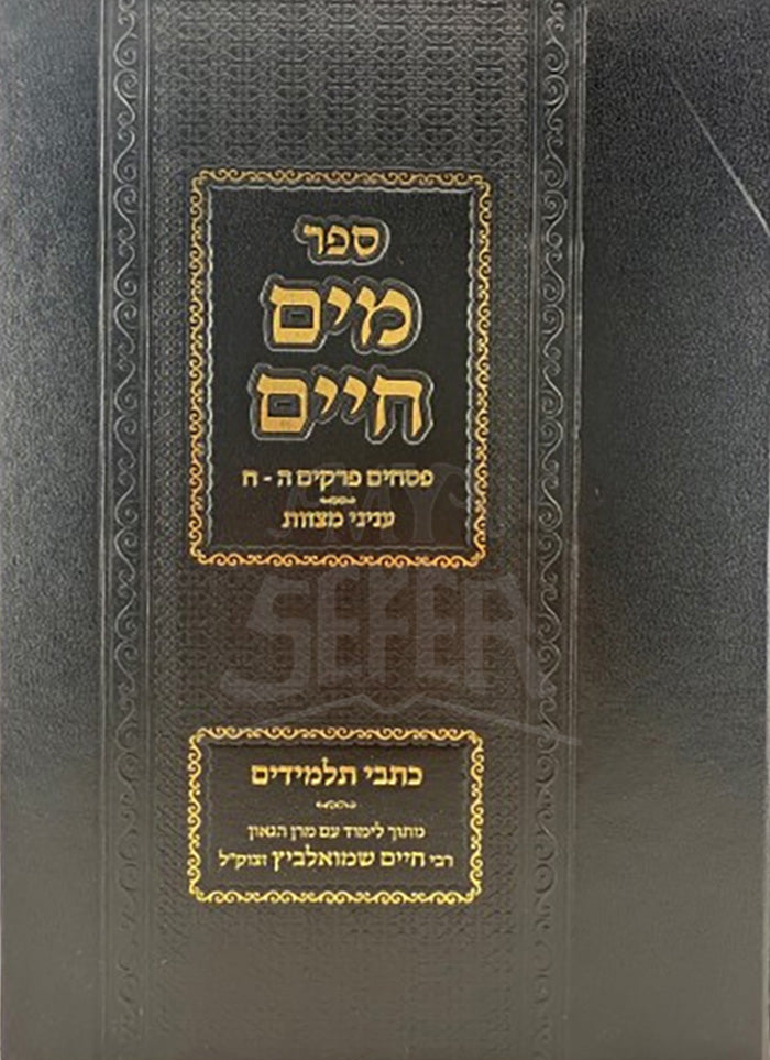 Sefer Mayim Chaim Al Maseches Pesachim Perakim 5-8 (Shmuelevitz) / ספר ...