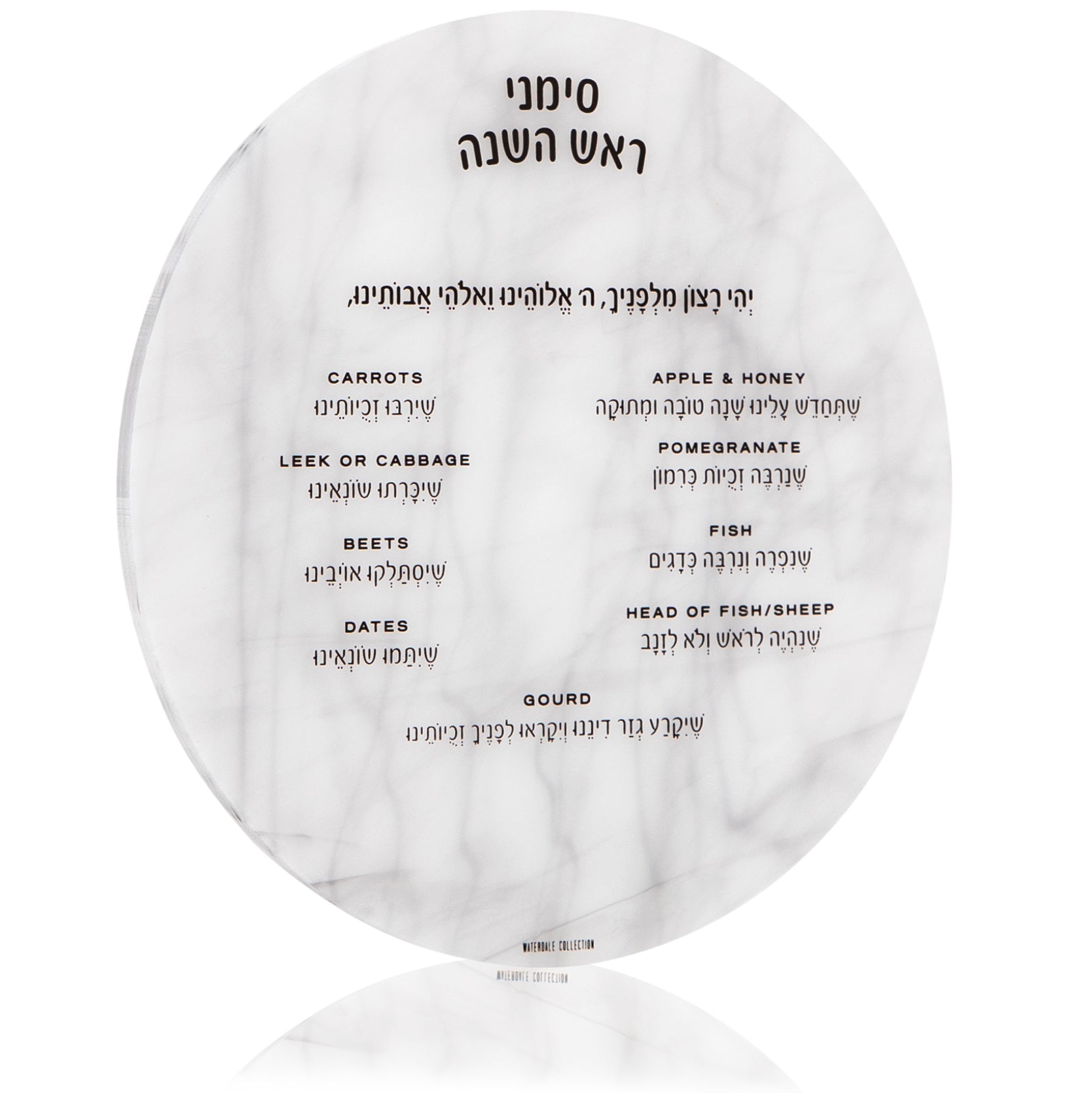 Marble Round Simanim Card – My Sefer