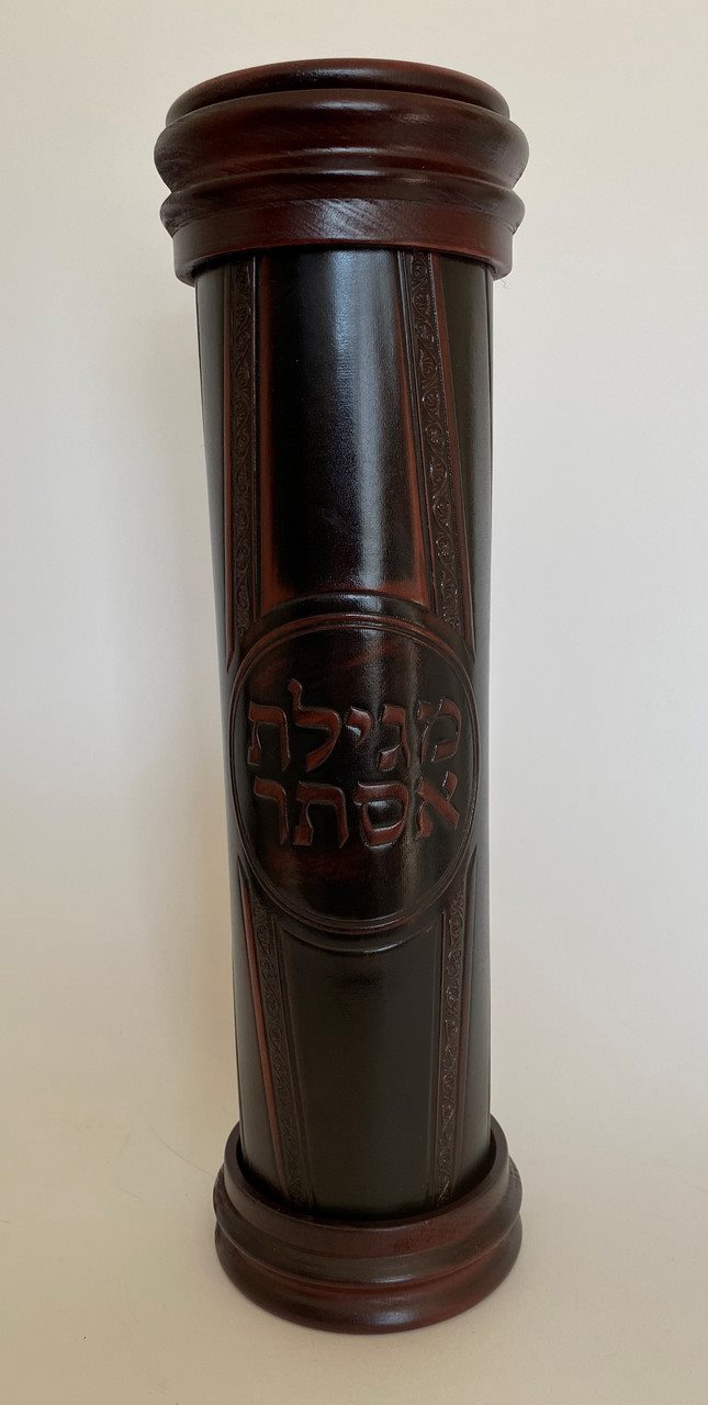 Antique Leather & Wood Megillah Holder 16"-Design – My Sefer